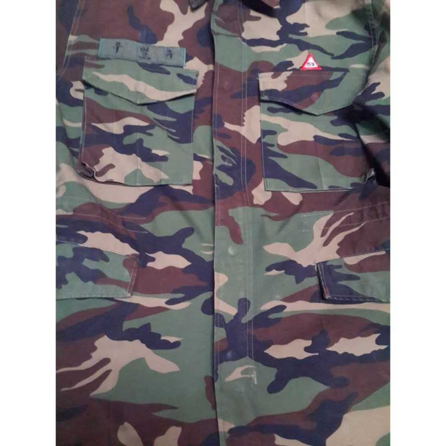 Seragam Jaket Loreng Original Militer Korea Selatan Plus Embleem
